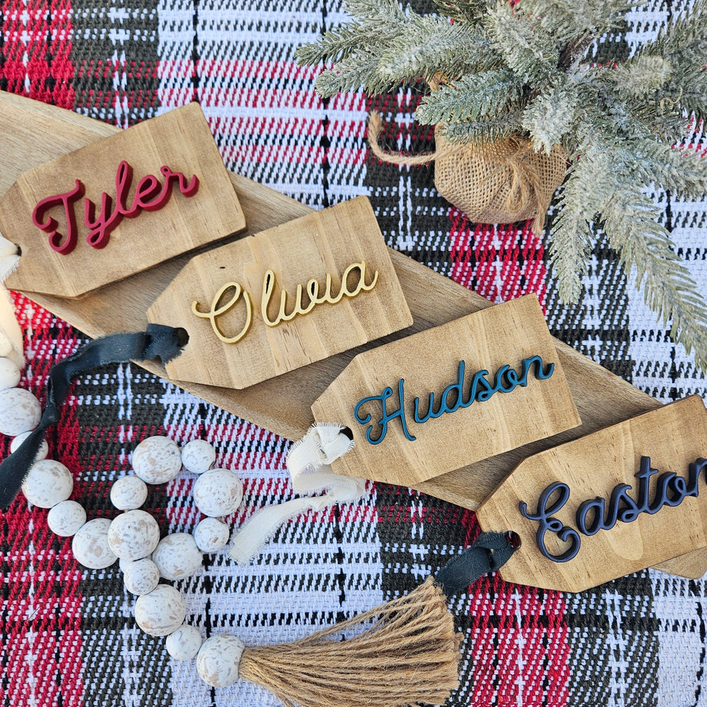 Custom Christmas Stocking Name Tags